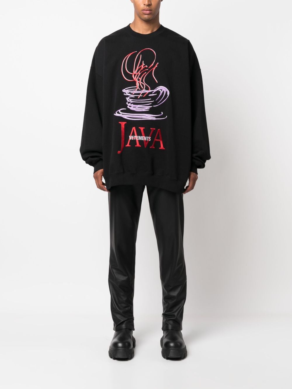 Vetements Java Graphic-Print Hoodie In Black - 53% Off | Editorialist