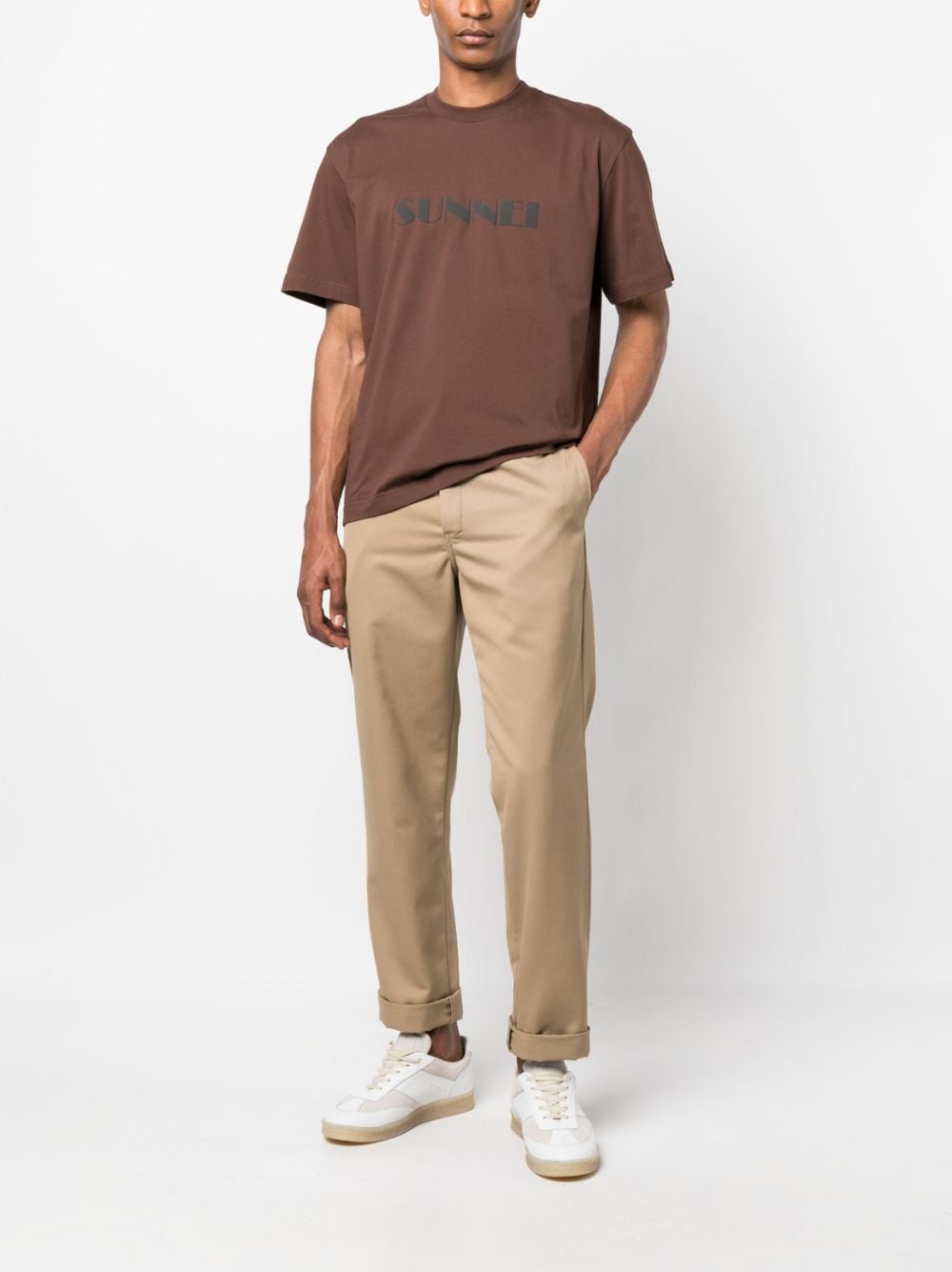 SUNNEI logo-print cotton t-shirt