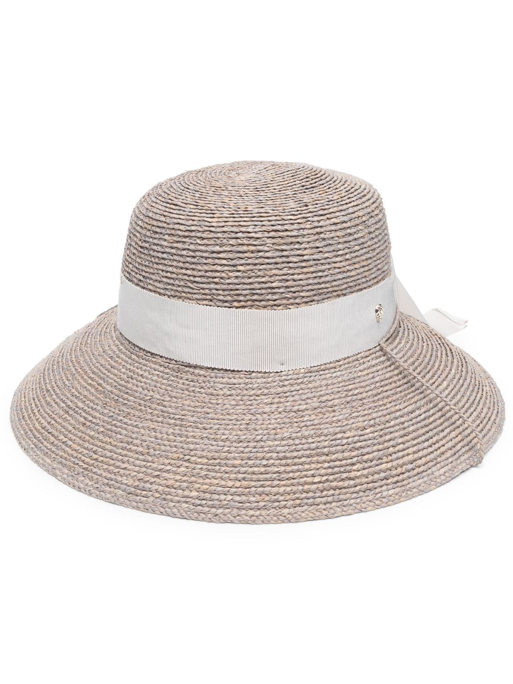 Helen Kaminski brown raffia straw sun hat with a ribbon bow detail. Helen Kaminski Keshini Raffia Sun Hat | Neiman Marcus main image 4