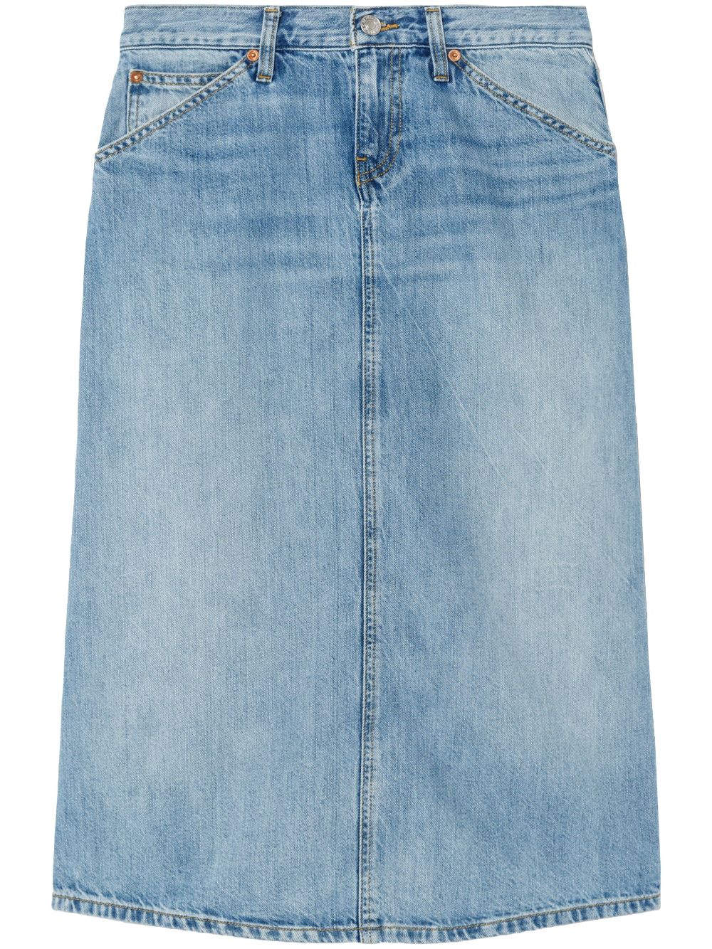 RE/DONE RE/DONE Low Rider Midi Denim Skirt