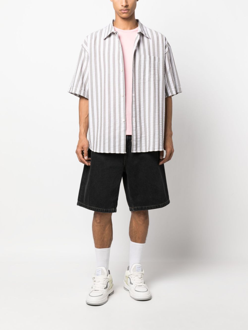 CARHARTT WORK IN PROGRESS Carhartt WIP Logo-Patch Denim Shorts
