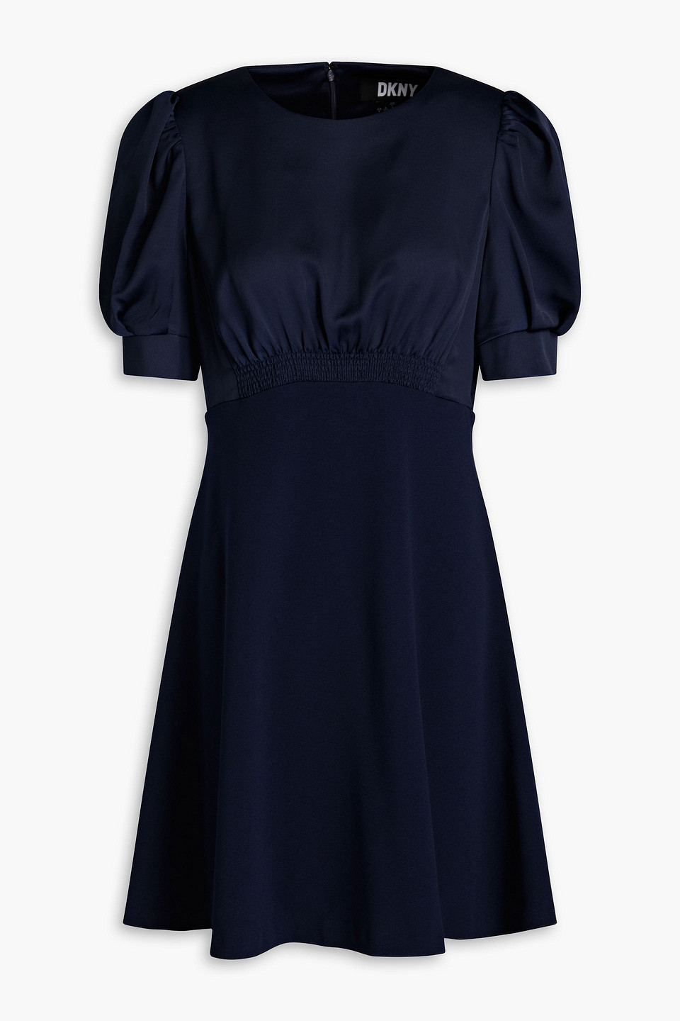 dkny navy blue dress DKNY Women's Sleeveless Gathered Midi A-Line Dress in Indigo main image 0
