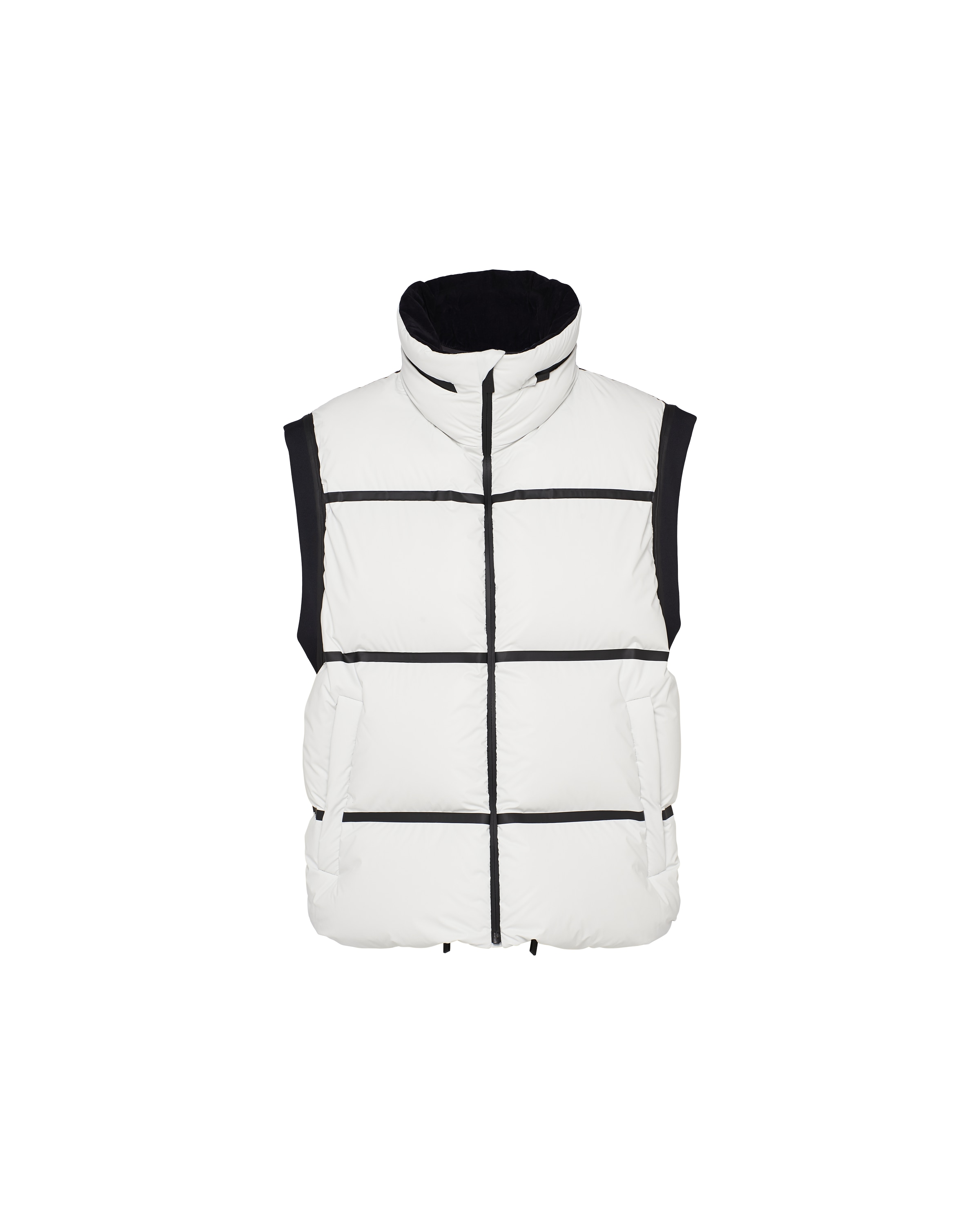 Prada Light Technical Fabric Down Vest - Neutral | Editorialist