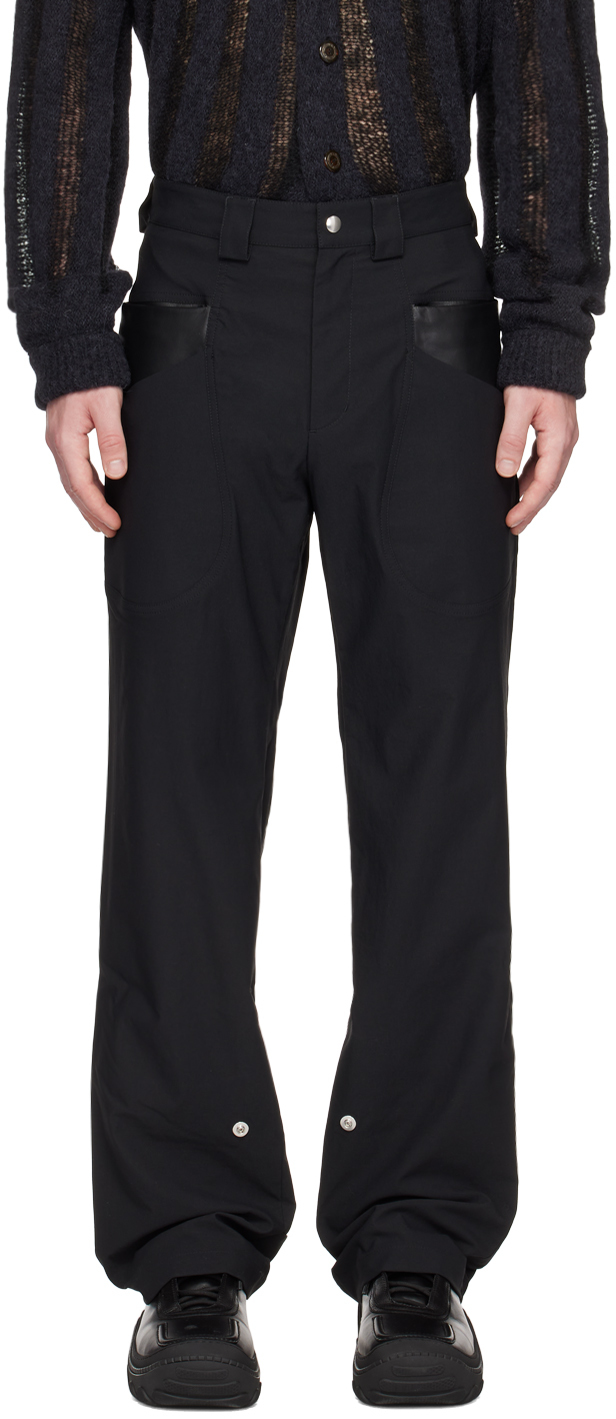 Kiko Kostadinov Black Mcnamara Trousers In Black/Black - 61% Off