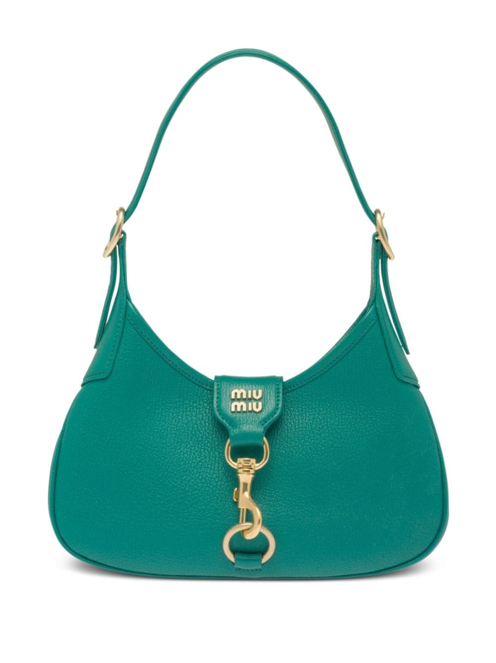 Miu Miu Madras Leather Shoulder Bag - Green | Editorialist
