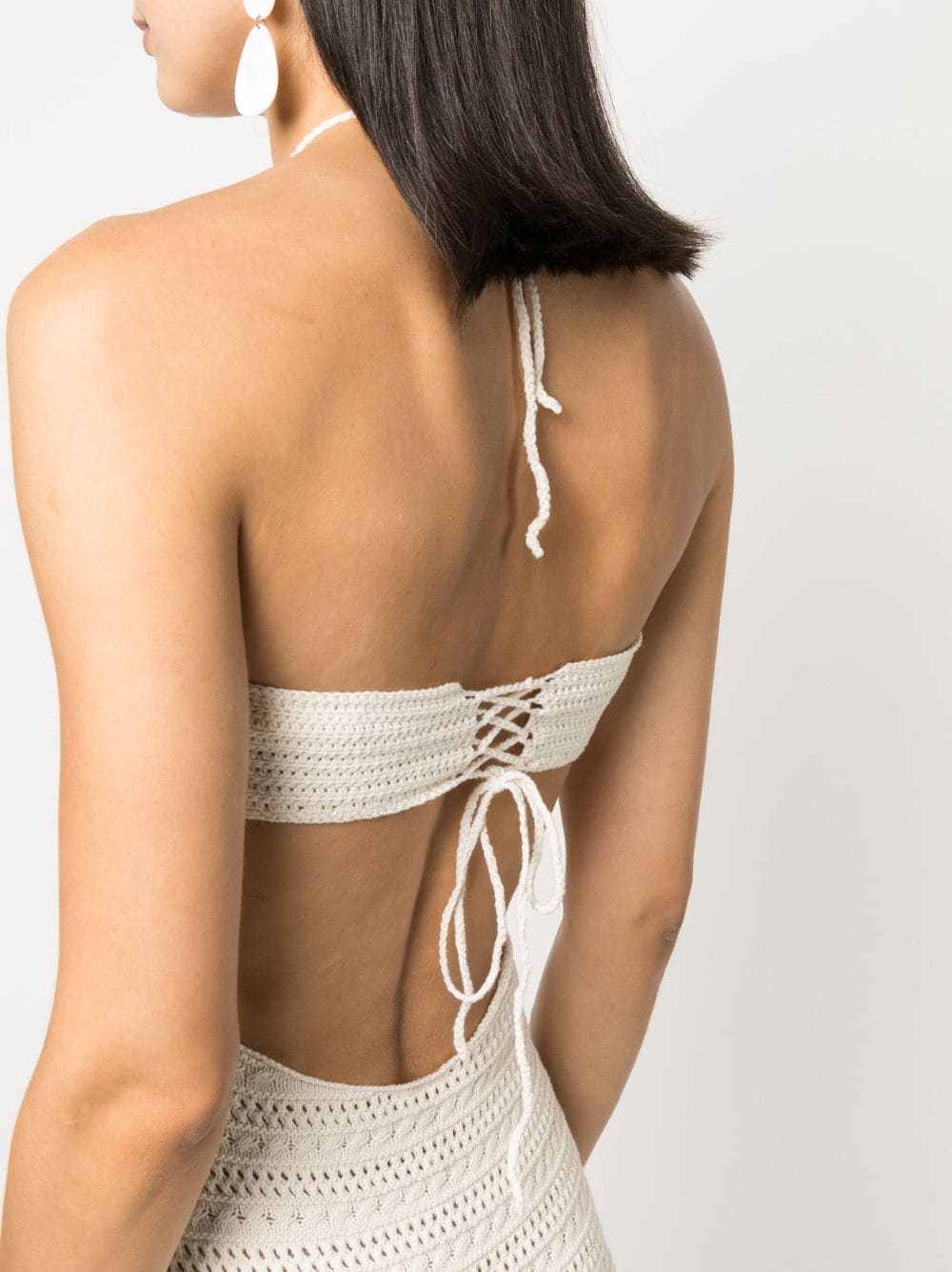Ba&Sh Calune Crochet-Knit Midi Dress - Neutrals