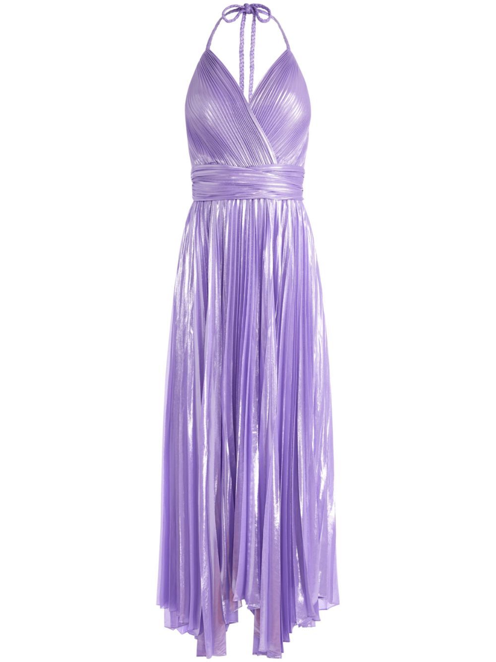 chinese dress ladies alice + olivia Women's Arista Sleeveless Cross Back Pleat Maxi Dress,  Solstice, Purple, 0 at Amazon Women's Clothing store main image 0