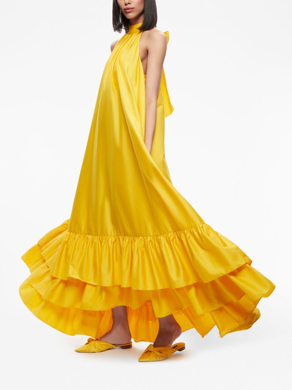 yellow tube top dress Spring and summer solid color tube top tight dress (Color: Yellow, Size: XL)