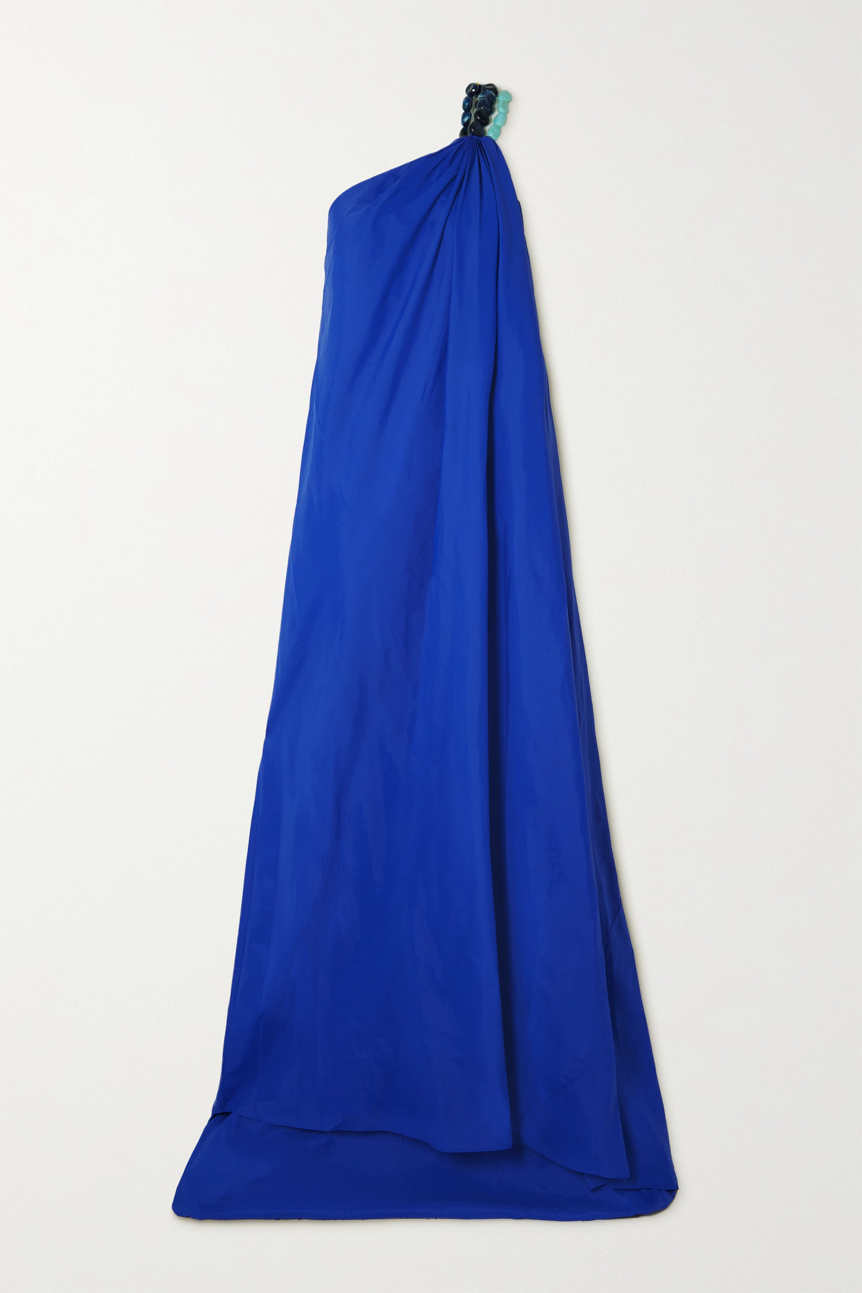 staud blue beaded dress Staud // Blue Beaded Bean Convertible Bag – VSP Consignment main image 0