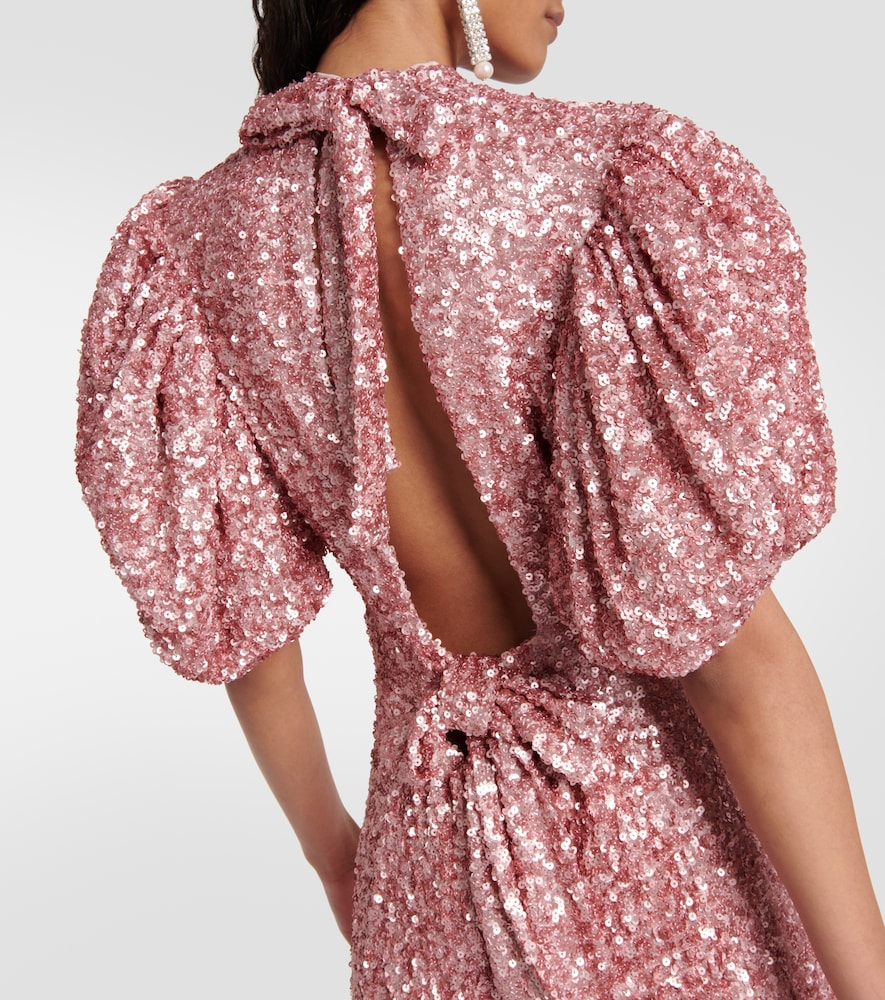rotate birger christensen pink sequin dress Sequin Midi Dress Sachet Pink | ROTATE | Dame