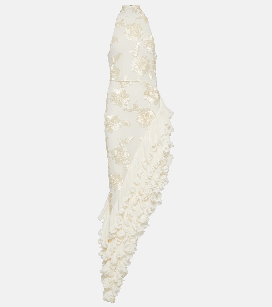 Remain Birger Christensen Asymmetric Appliqué Midi Dress In White - 33% Off 