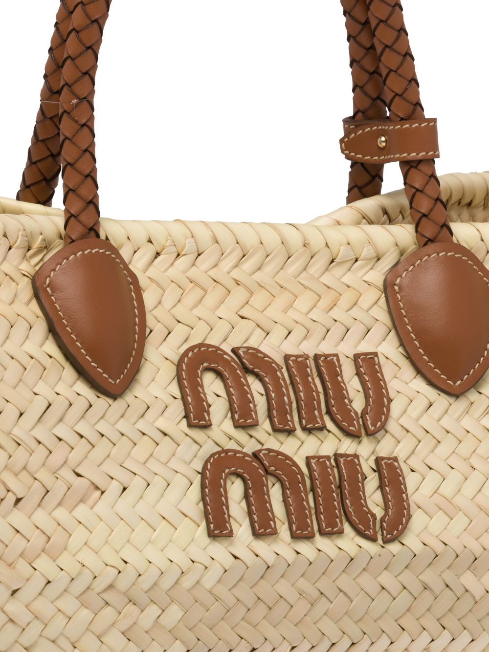 MIU MIU Palmetto ラフィアバッグ Miu Miu Palmetto Basket Tote Bag