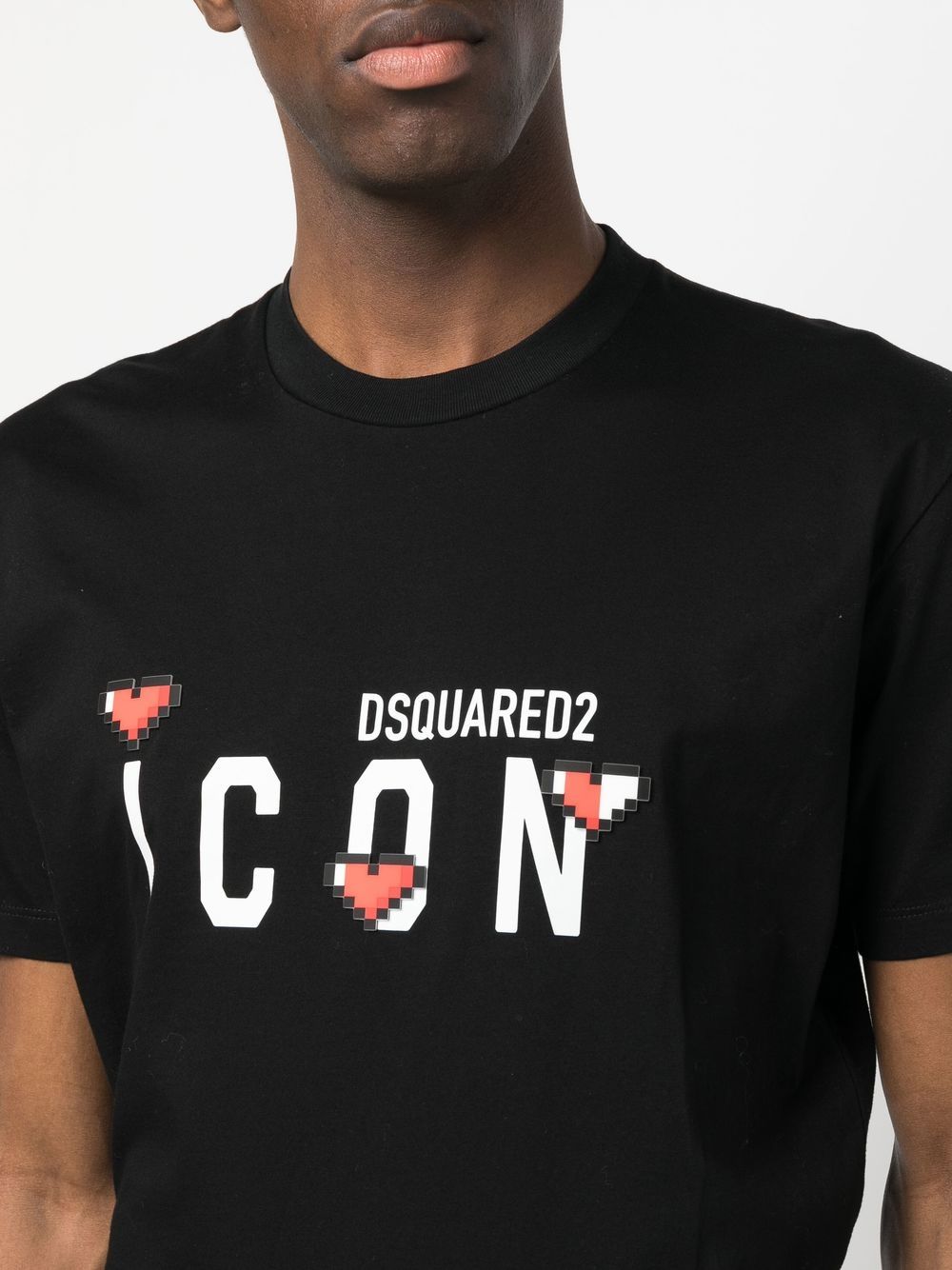 Dsquared2 Icon Logo-Print T-Shirt - Black - 50% Off | Editorialist