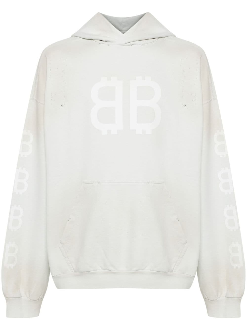 Balenciaga Crypto Hoodie - White | Editorialist