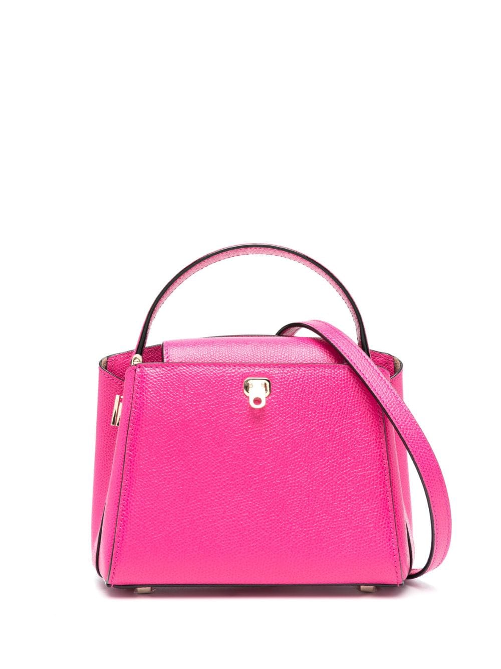 Pink Leather Valextra Micro Valextra Brera Micro Tote Bag Pink