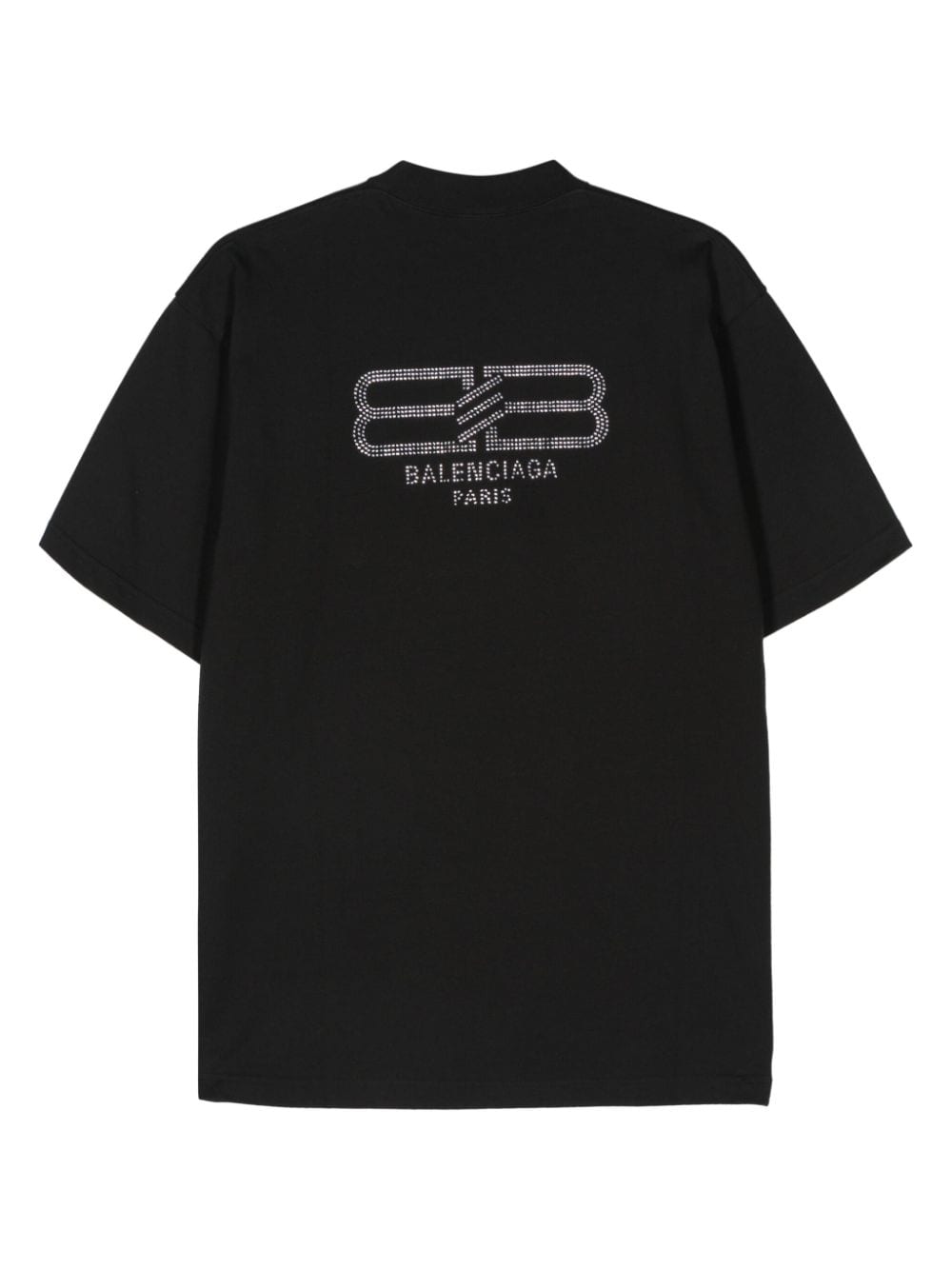 Balenciaga Bb Paris Rhinestone-Embellished T-Shirt In Black - 49 