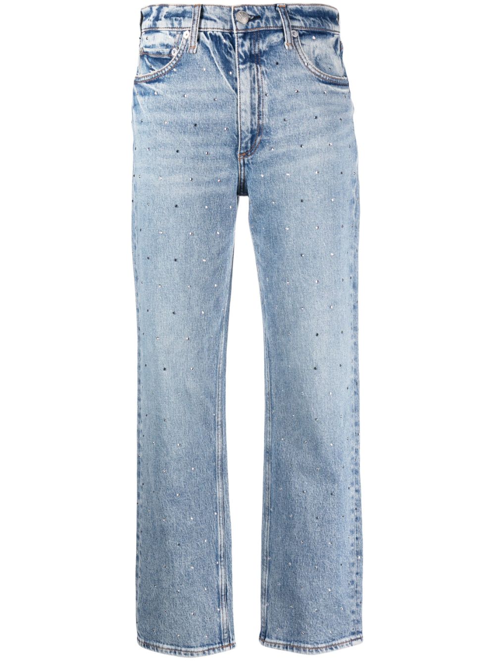 Denim Rag And Bone Rag Bone Crystal-Embellished Jeans Blue