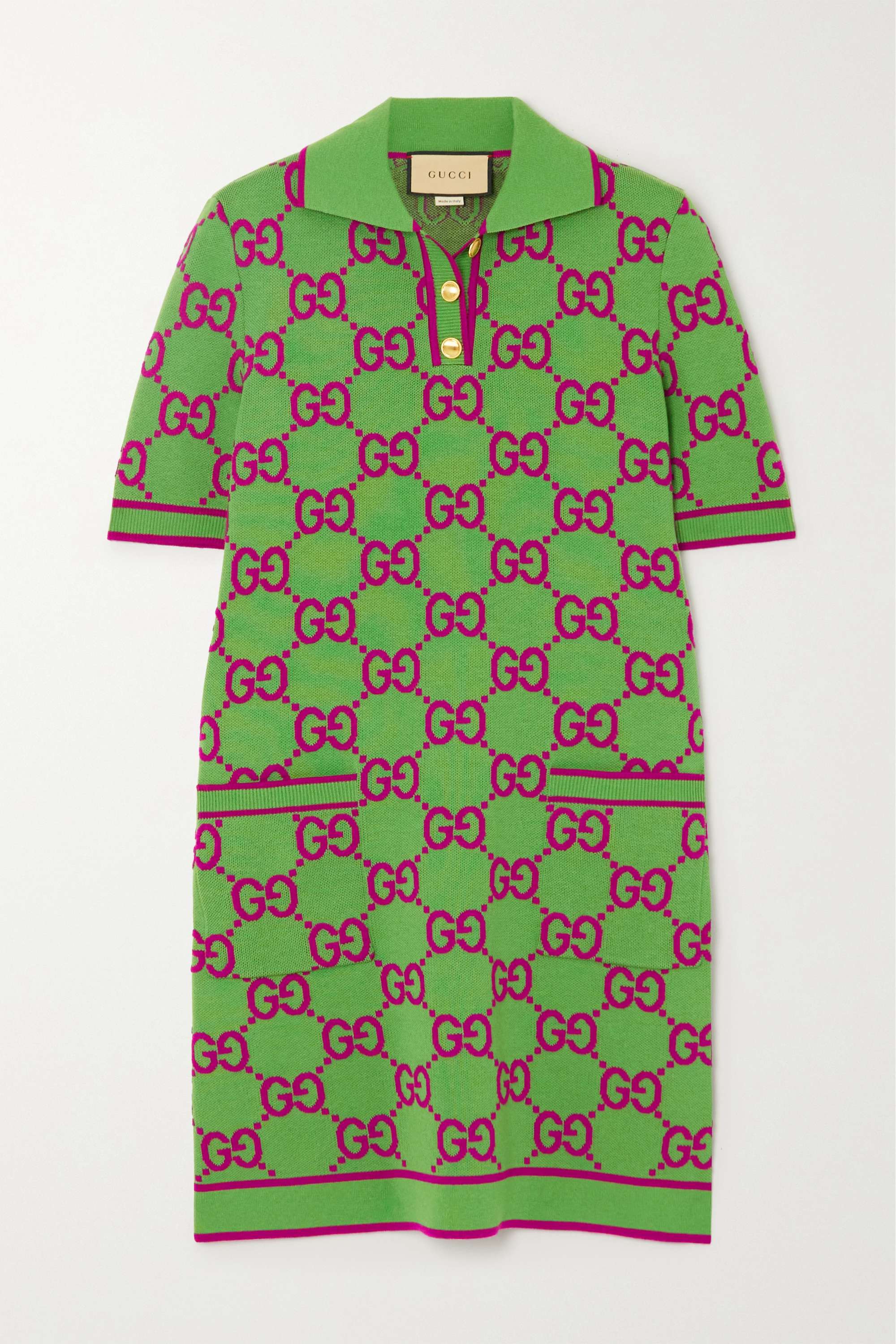 gucci pink and green dress Gucci Floral Silk Ruffle Evening Dress