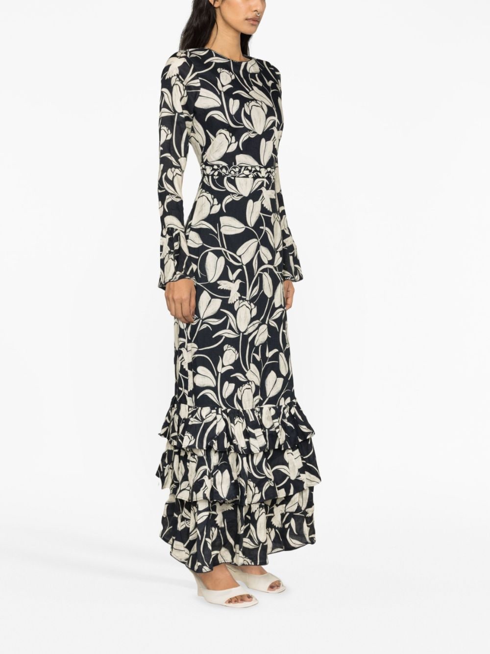 agua by agua bendita izote flora linen maxi dress Agua by Agua Bendita | Dresses | Izote Flora Offtheshoulder Ruffled Embroidered Linen Maxi Dress