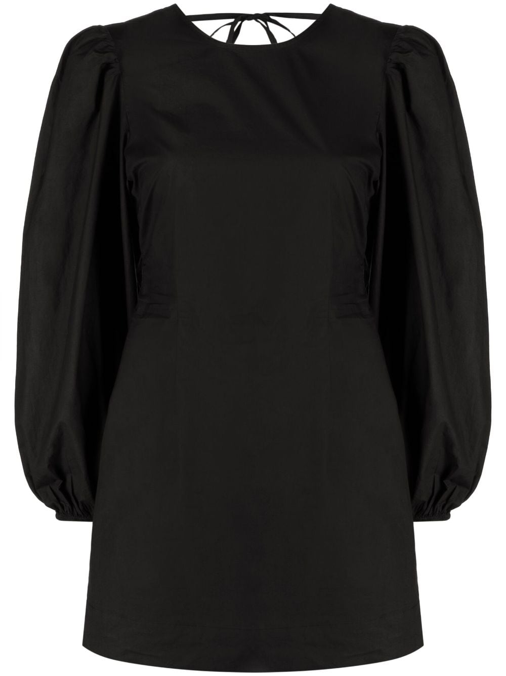 ganni cotton poplin open back mini dress Ganni