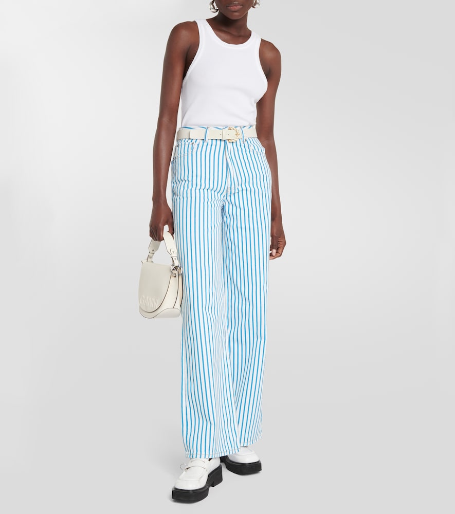 GANNI Ganni Magny Striped Straight Jeans