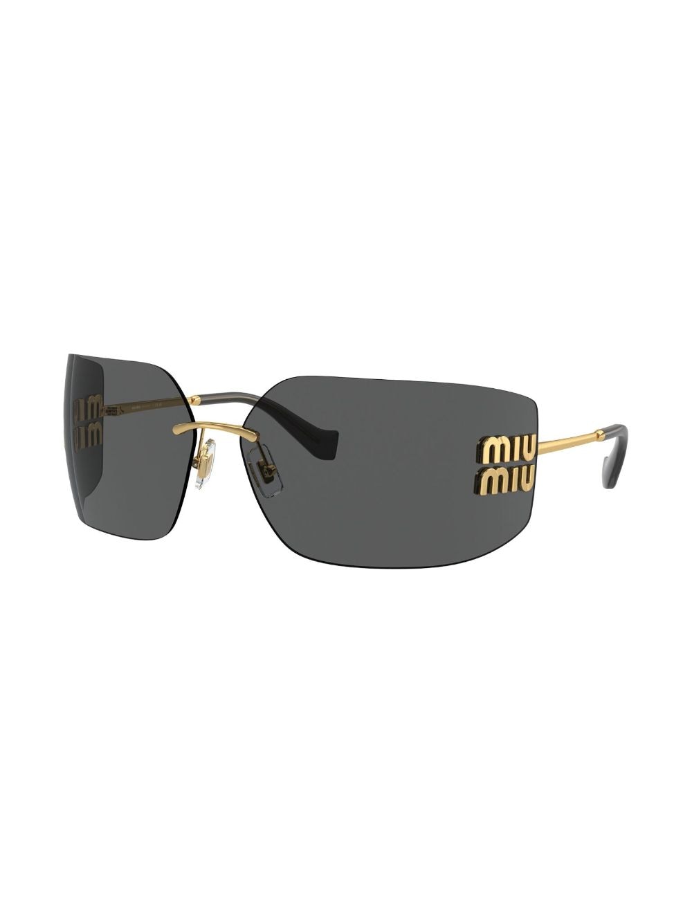 Miu Miu Runway Rimless Sunglasses - Gold - 12% Off  display picture 1