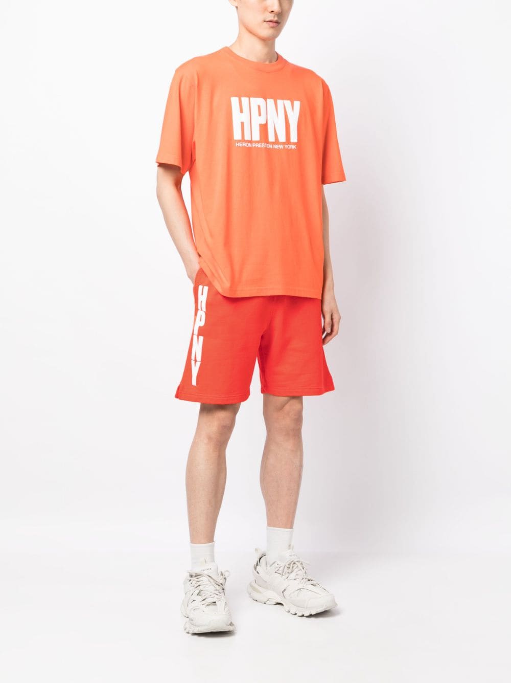 HERON PRESTON Heron Preston HPNY Print Track Shorts