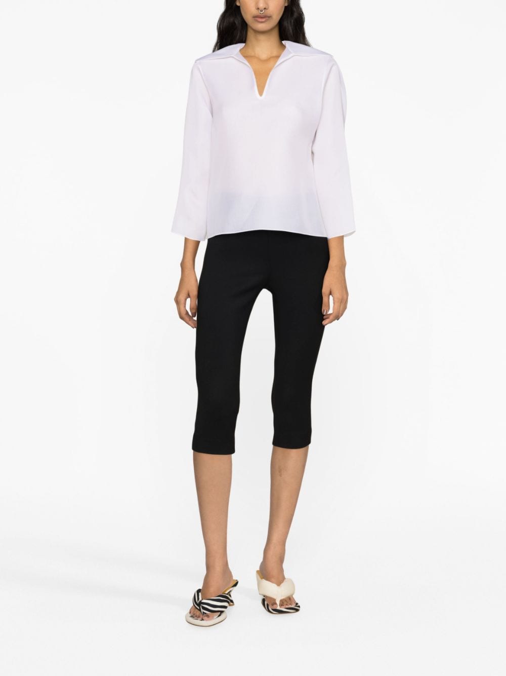 TORY BURCH Tory Burch Spread-Collar Silk Shirt