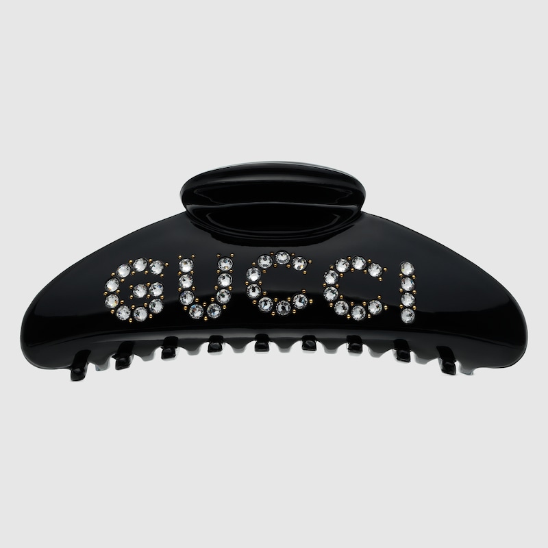 Gucci Hair Clip With Crystal Logo - One-Color | Editorialist
