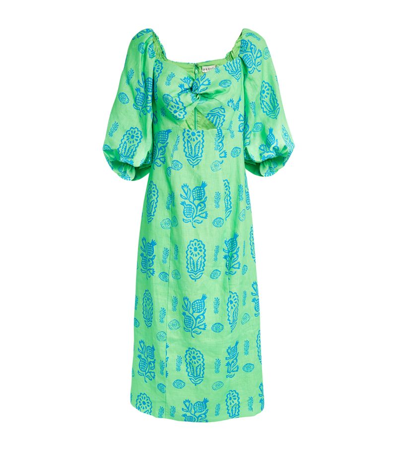rhode linen noa dress RHODE Noa Dress in Aura Blossom