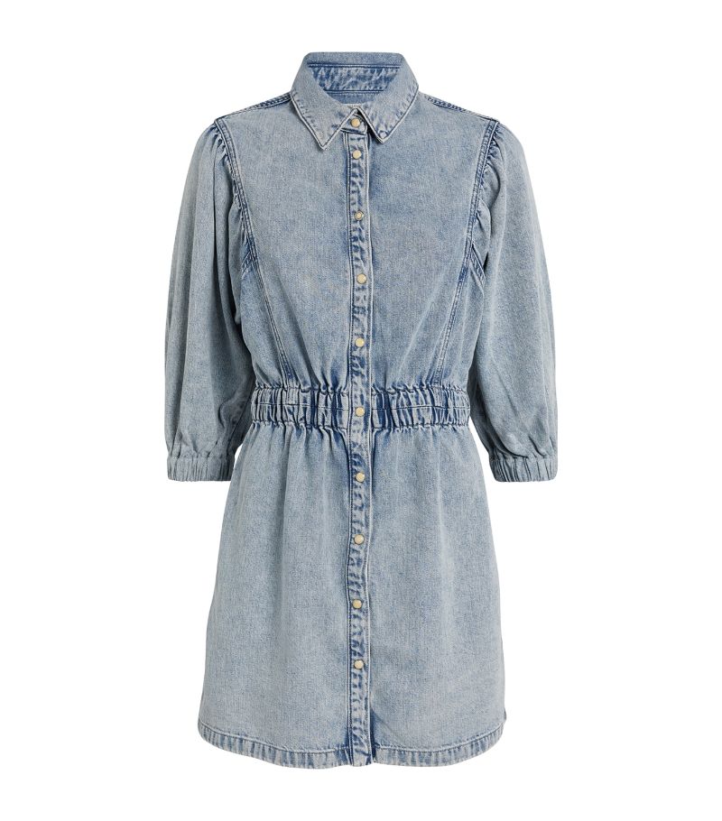 Allsaints Denim Osa Mini Dress In Blue - 53% Off | Editorialist