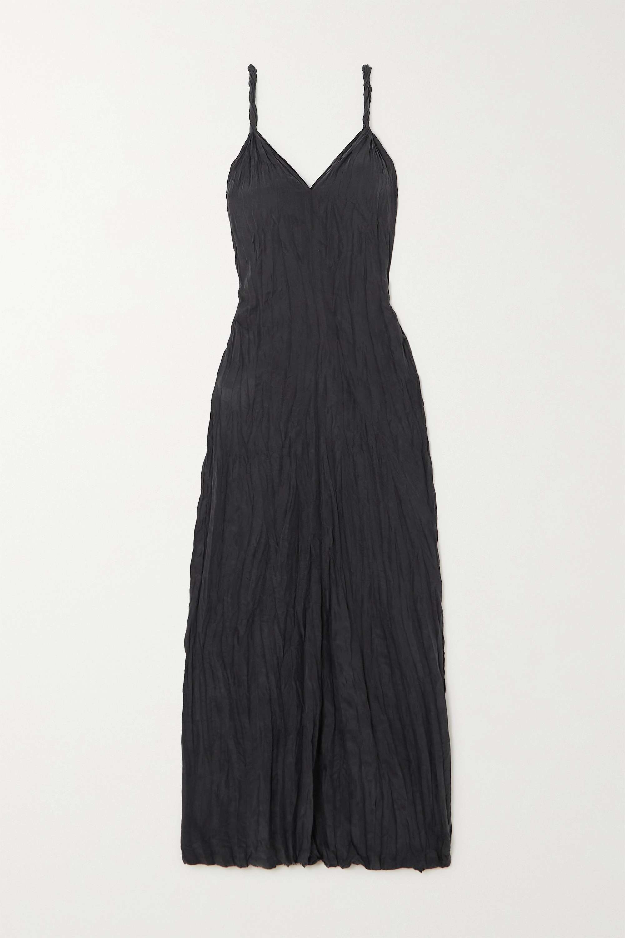 toteme crinkled-silk maxi dress TOTEME - Crinkled-silk Maxi Dress - Gray by Toteme