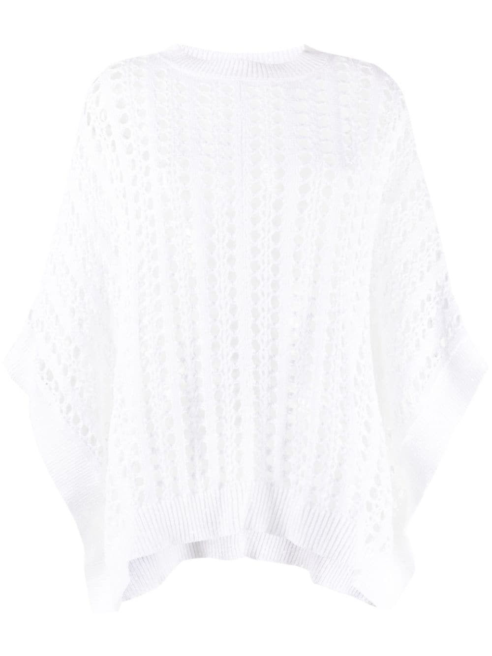 BRUNELLO CUCINELLI Net-Knit Cotton and Linen Poncho