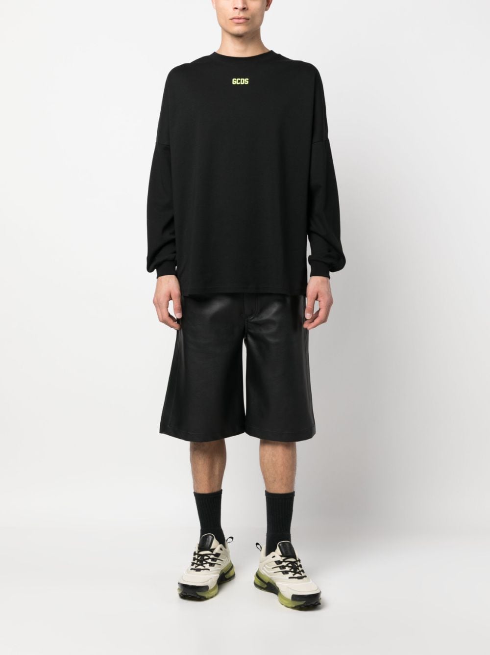 GCDS long-sleeved logo-print t-shirt