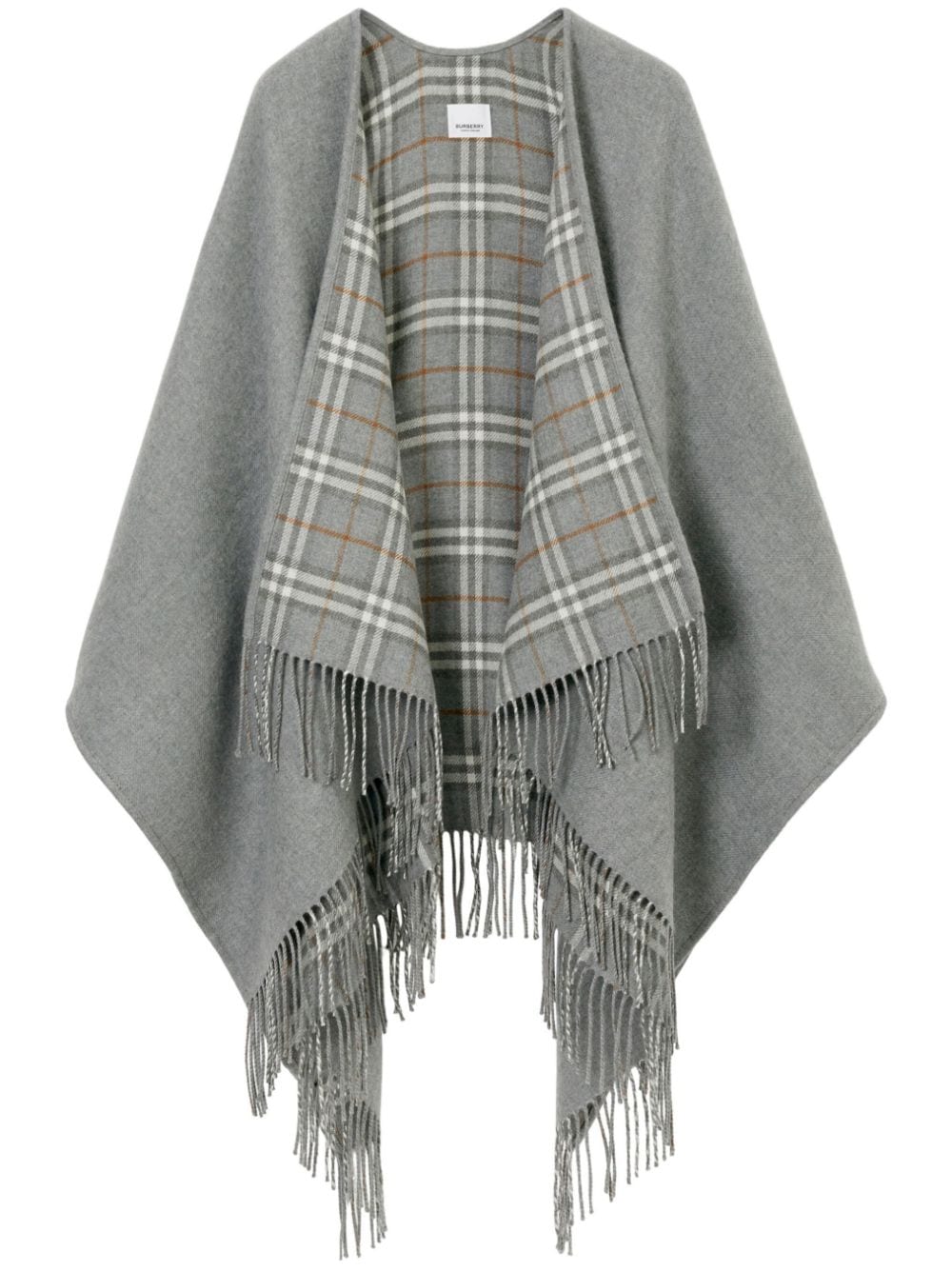 BURBERRY Burberry Check Wool Reversible Cape