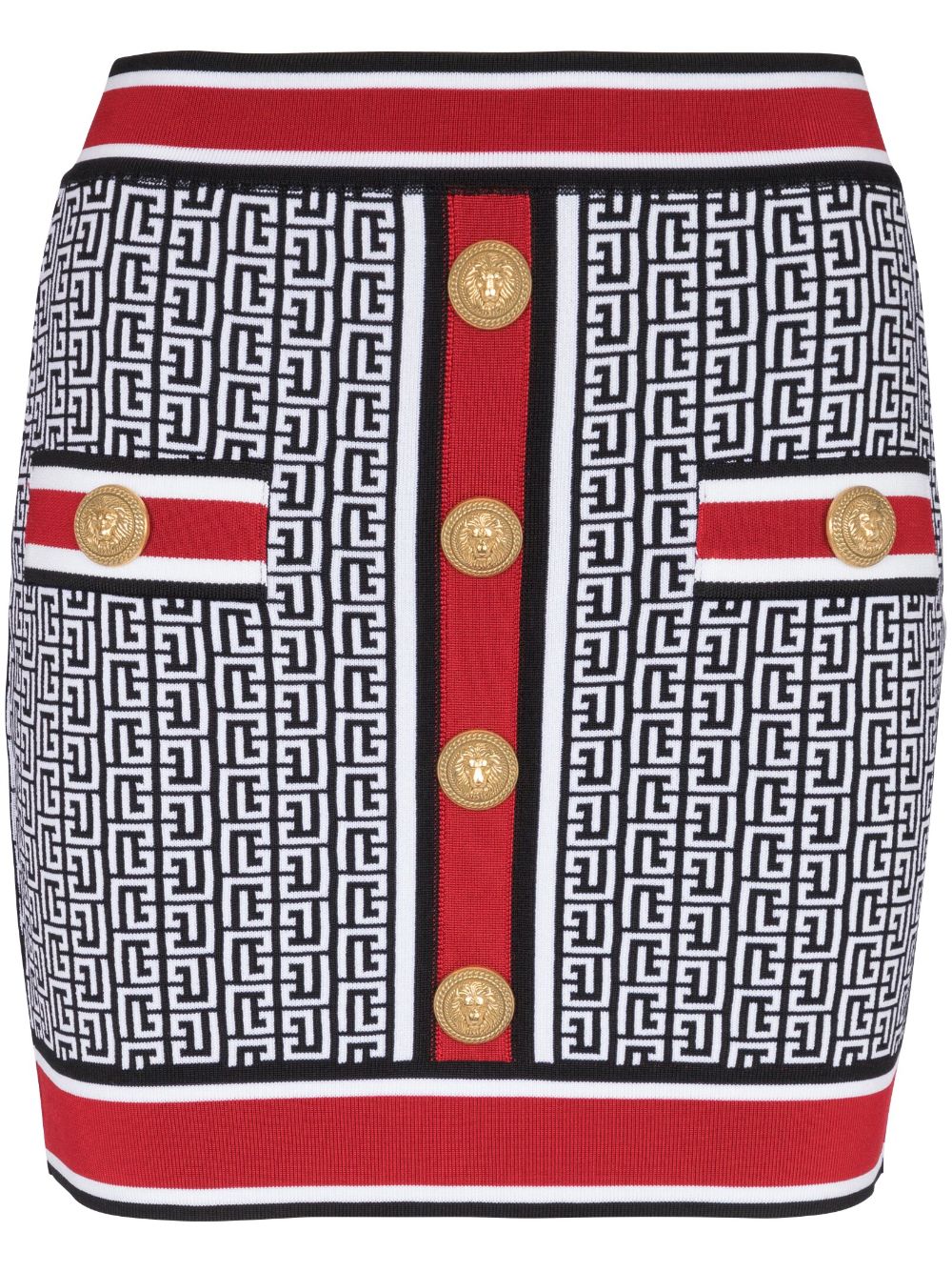 BALMAIN Balmain Monogram Knitted Miniskirt