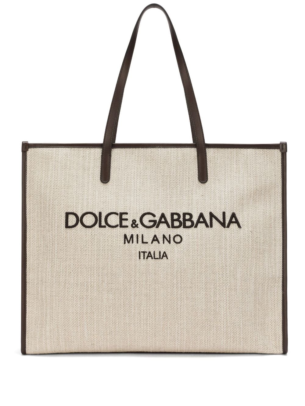 DOLCE & GABBANA Dolce & Gabbana Milano Logo-Embroidered Tote Bag