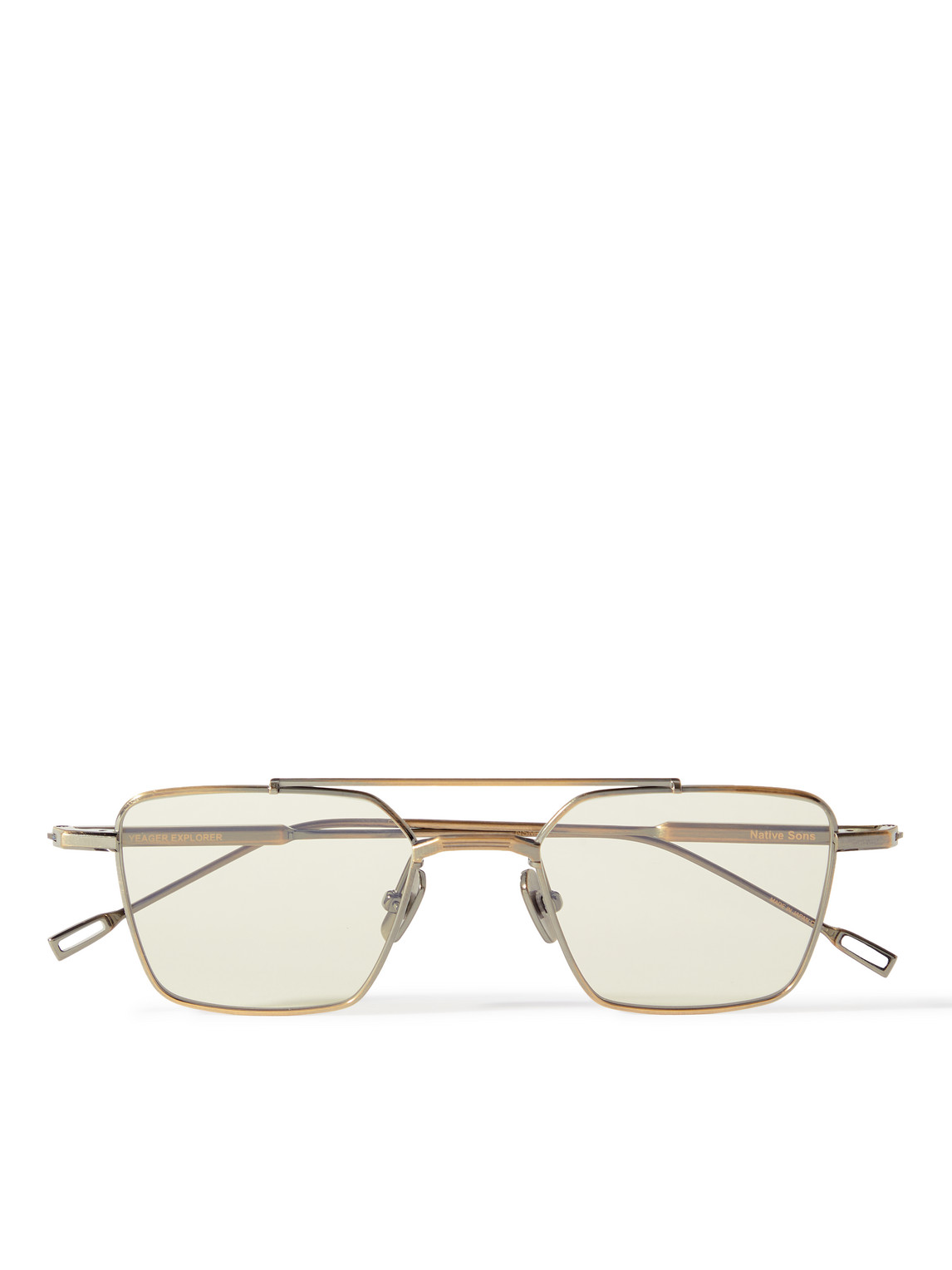 Native Sons Yeager Explorer Square-Frame -Tone Sunglasses In Gold