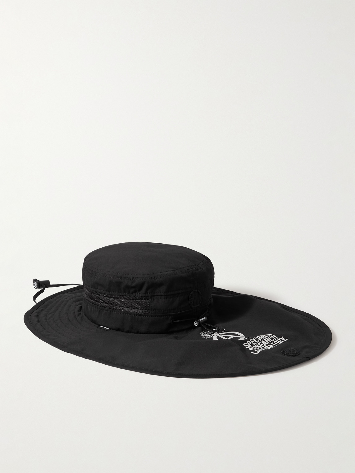 Neighborhood Srl Sunguard Printed Cotton-Blend Canvas Hat In Black
