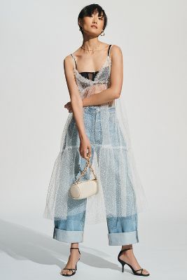 anthropologie green tulle dress Maeve - Anthropologie Strapless Oliver Green Pleated MIDI Dress main image 1