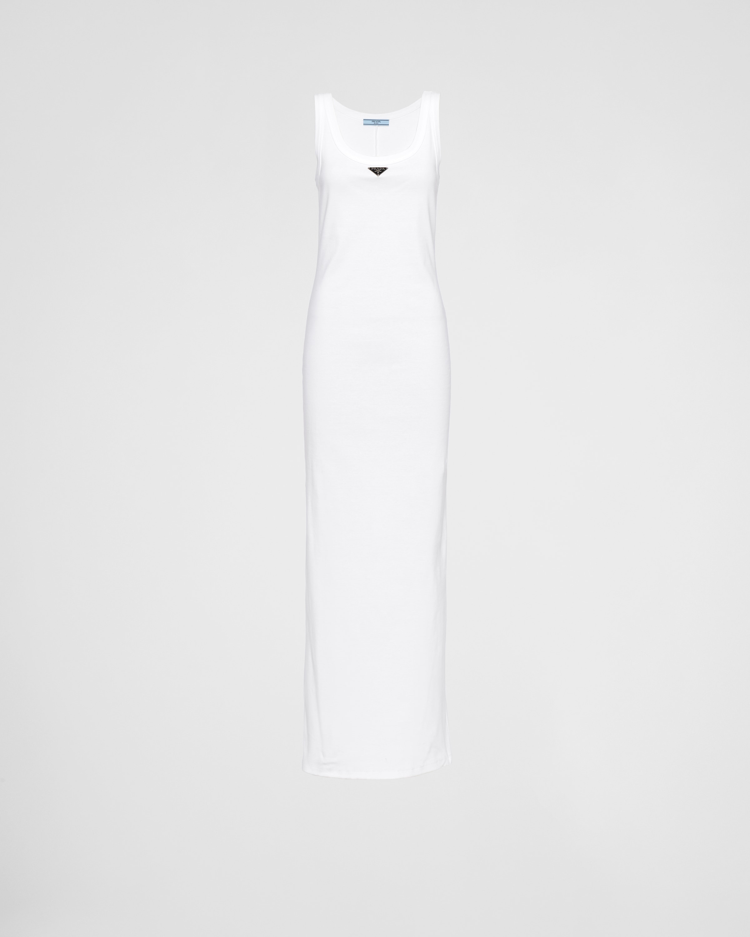 Prada Cotton Jersey Dress - White | Editorialist