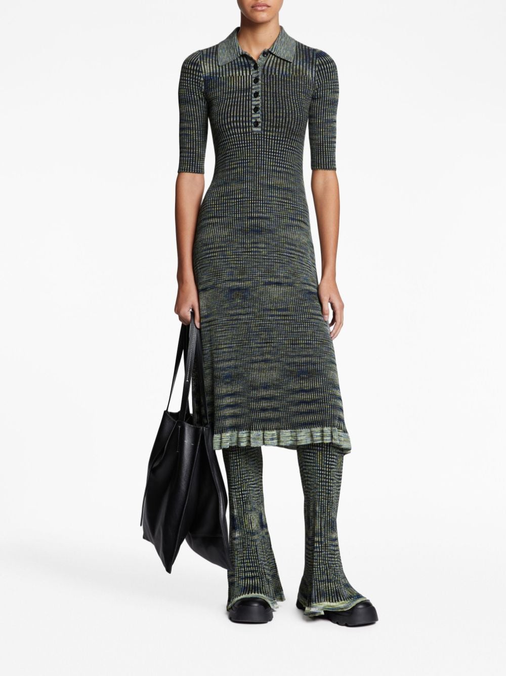 PROENZA SCHOULER WHITE LABEL Proenza Schouler White Label Space-Dye Polo Dress