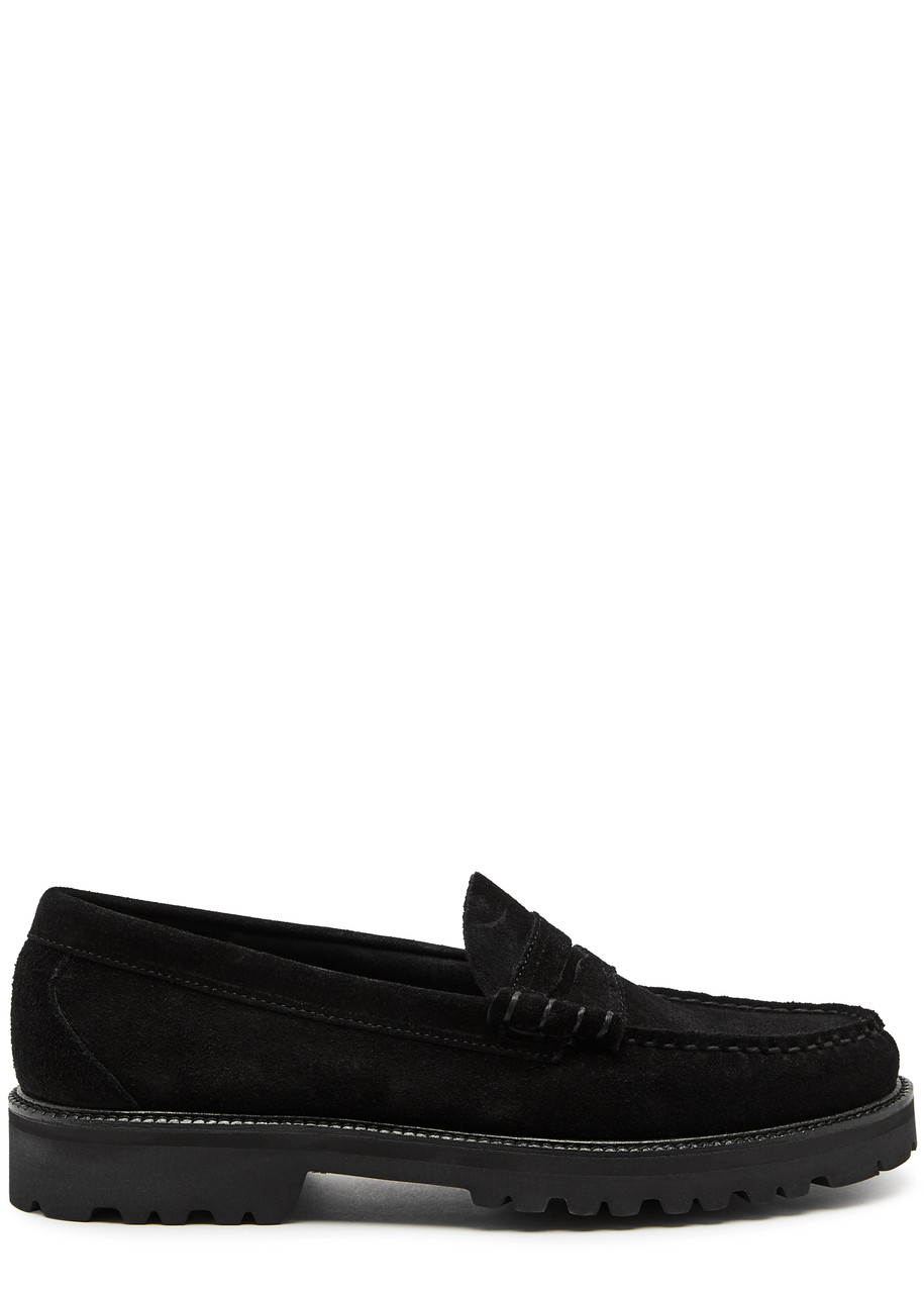 G.H. BASS & CO. Weejuns 90s Suede Loafers 10 - Black | Editorialist