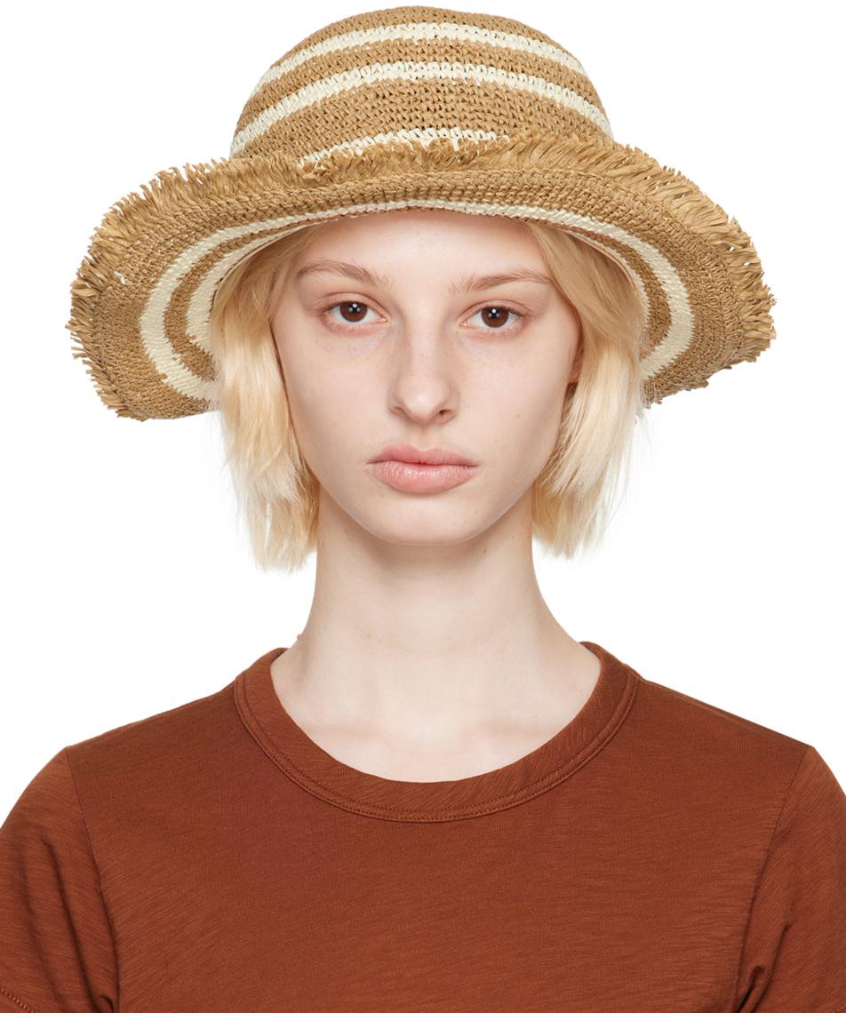 Rag & Bone Beige Frills Rollable Bucket Hat In Ivrybeige 
