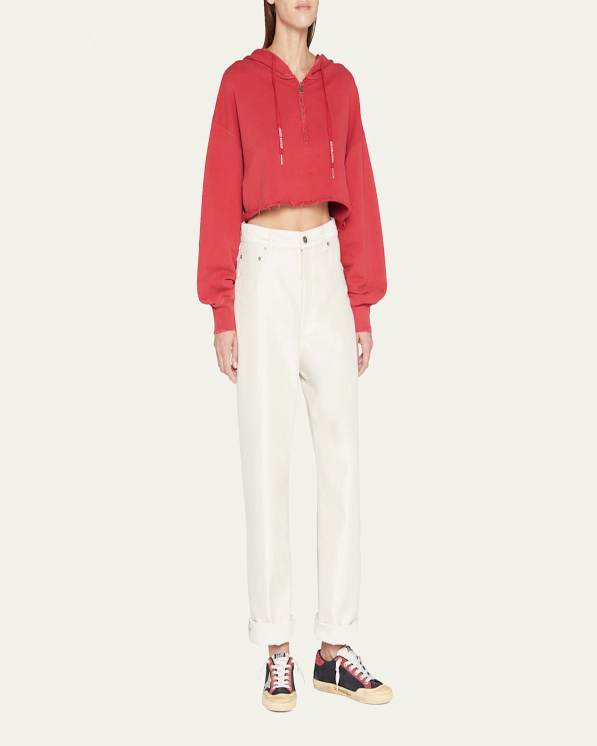 GOLDEN GOOSE Superstar Mixed Leather Low-Top Sneakers