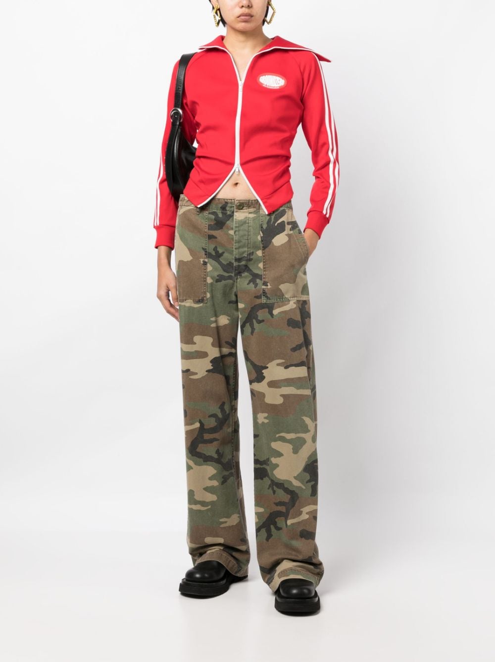 GROUND ZERO Ground Zero Logo-Patch Zip-Up Jacket