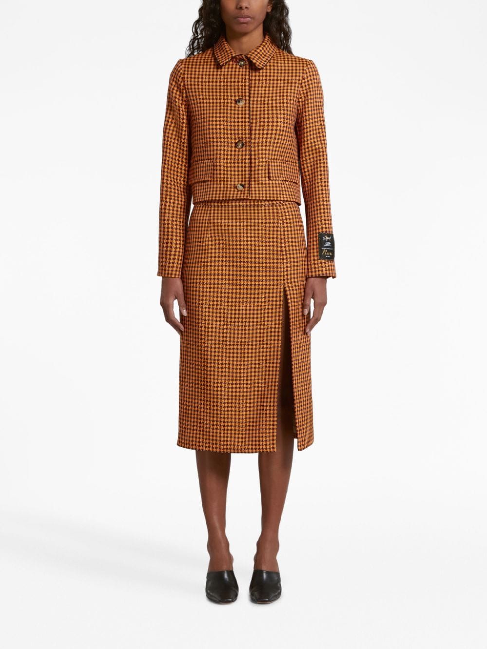 MARNI Marni Checked Midi Skirt