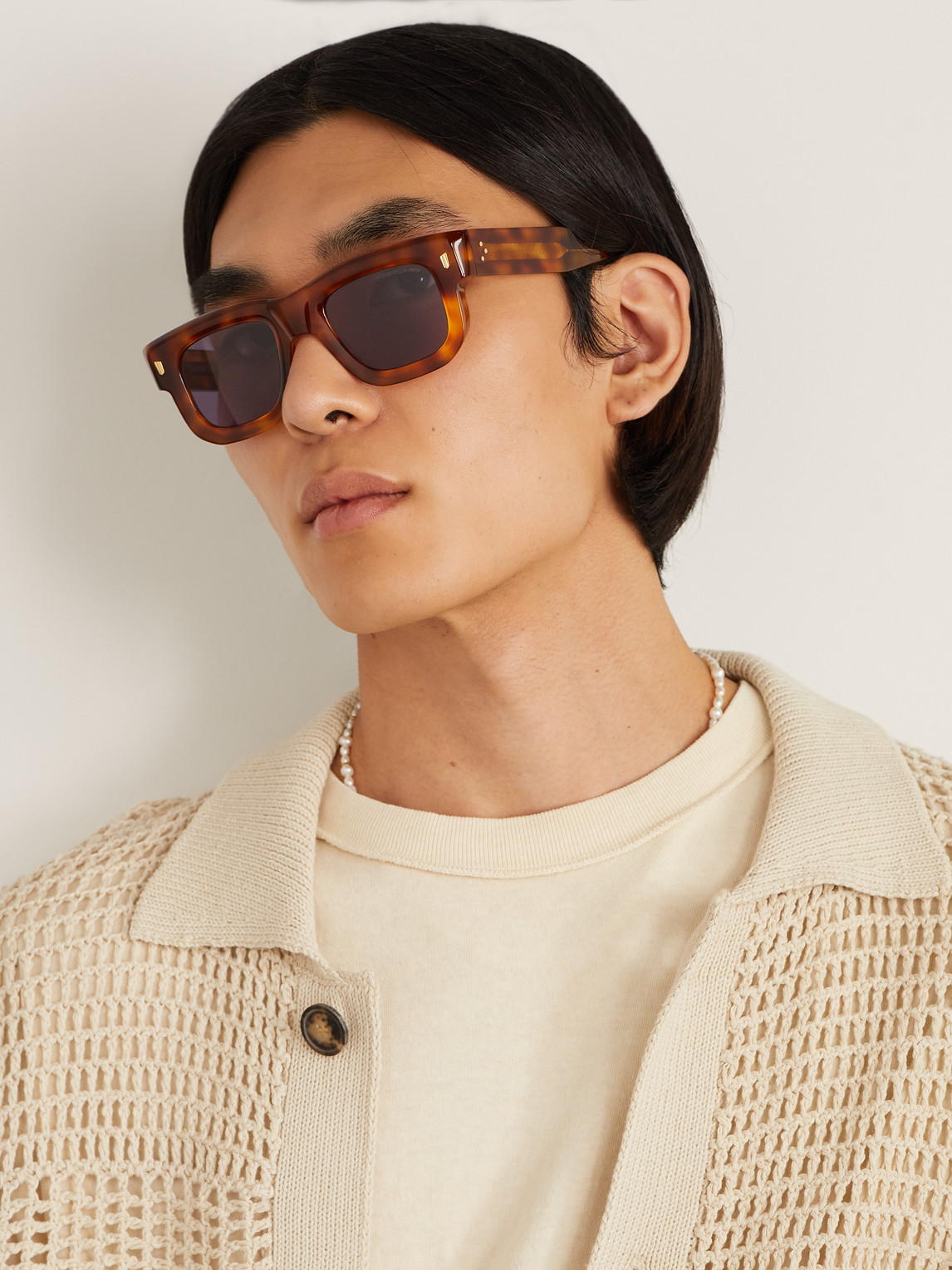 Cutler And Gross 1402 Square-Frame Acetate Sunglasses In  display picture 1
