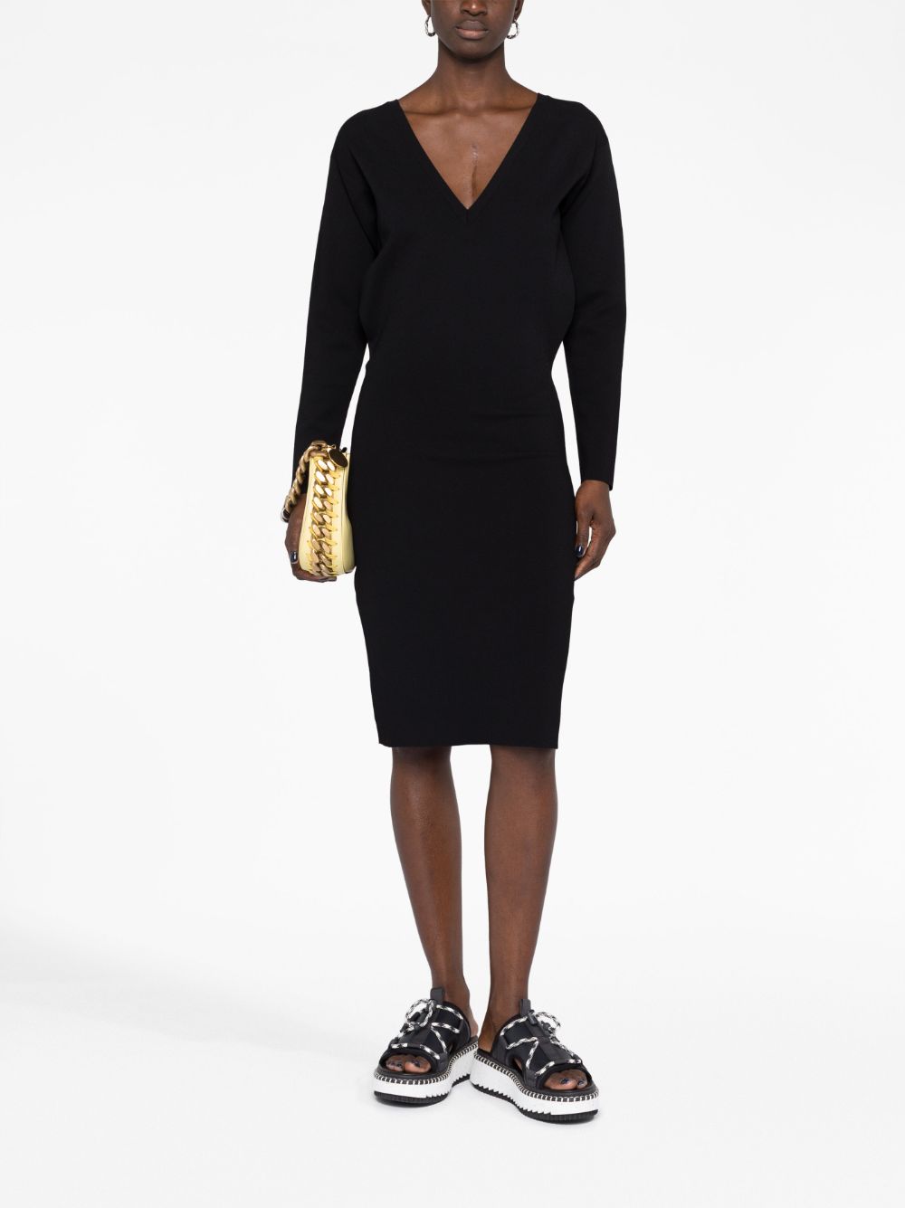 STELLA MCCARTNEY Stella McCartney V-Neck Knitted Midi Dress