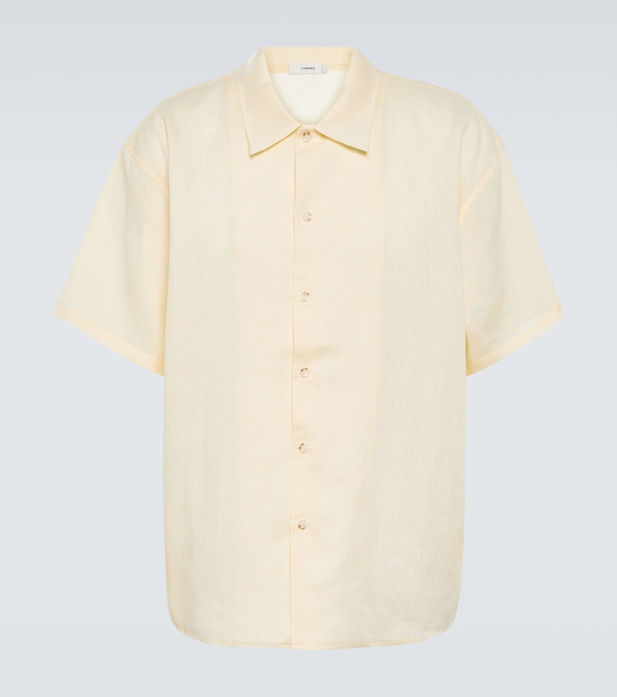 Commas Oversized Linen Shirt - Yellow | Editorialist